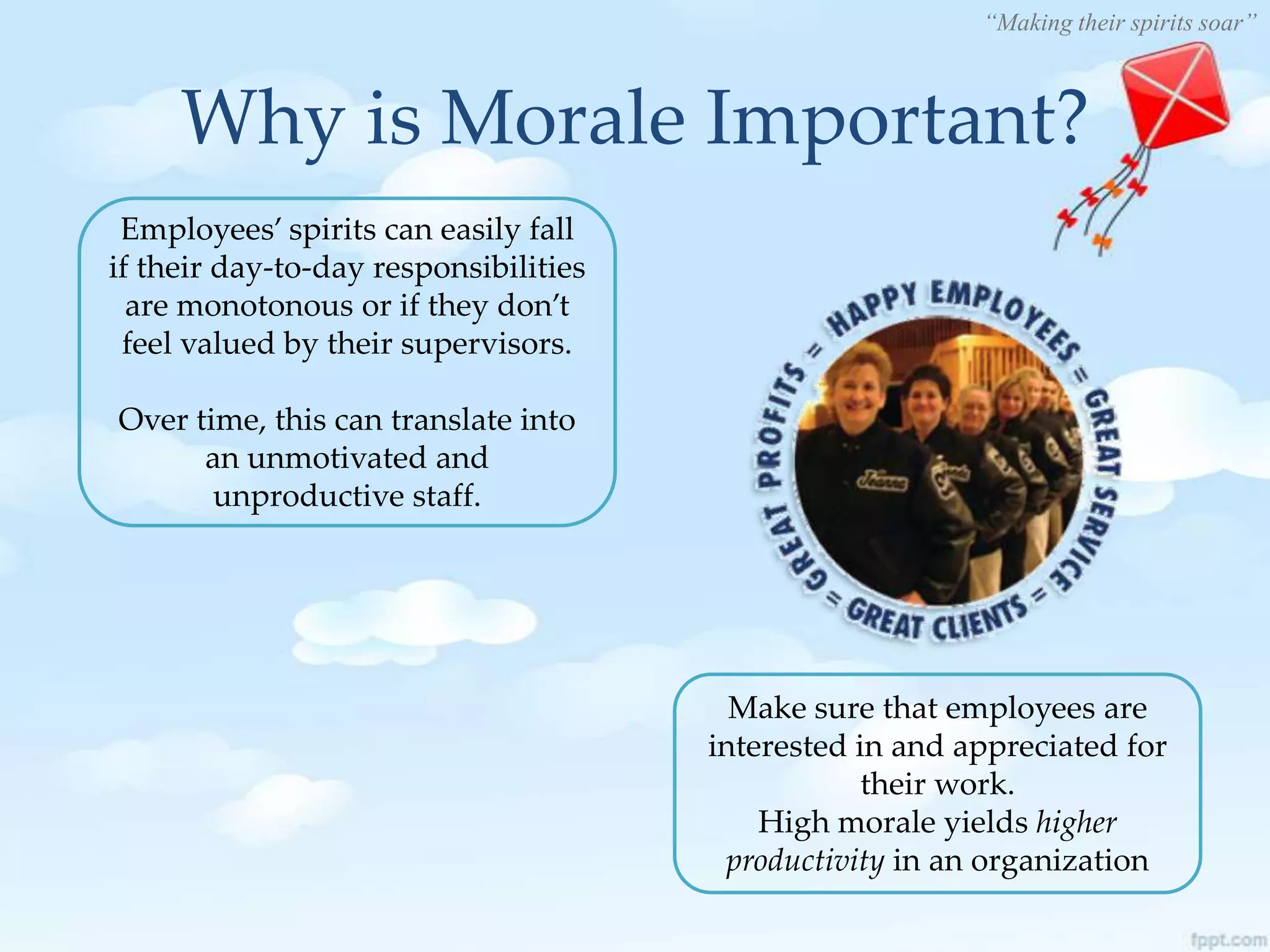 Staff morale and motivation | PPTX