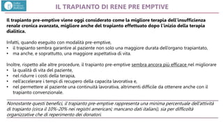 GESTIONE NEFROLOGICA E TRAPIANTO PRE-EMPTIVE | PPTX