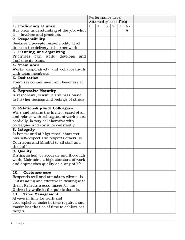STAFF PERFORMANCE APPRAISAL FORM (Teaching).docx | Resume Writing and ...