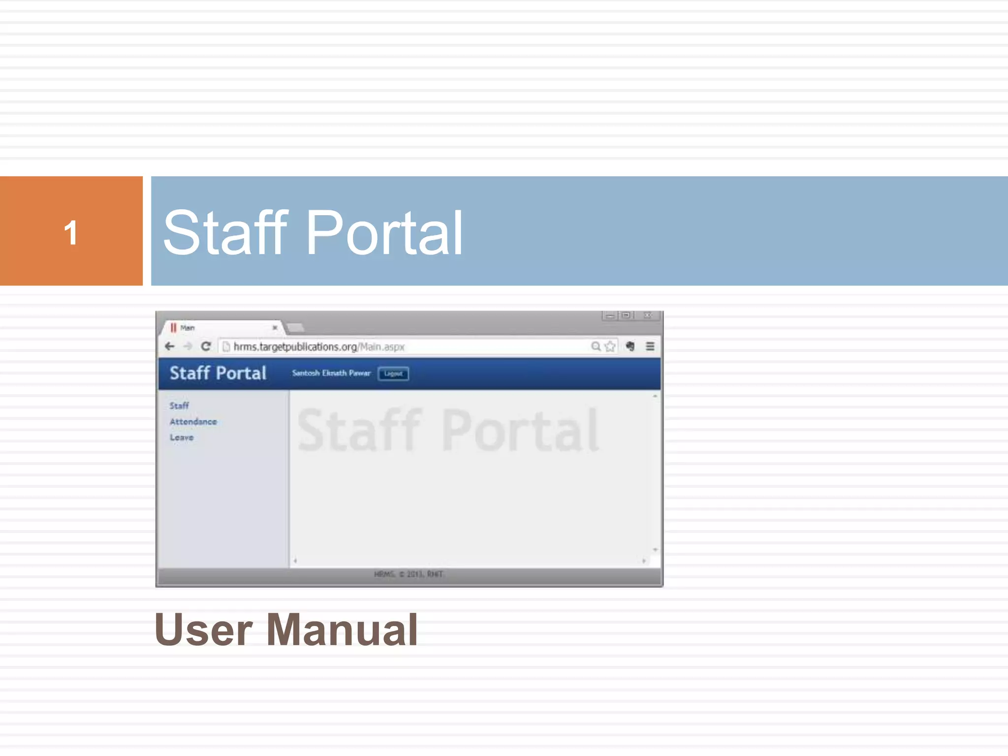 HRMS Staff Portal User Manual | PPSX