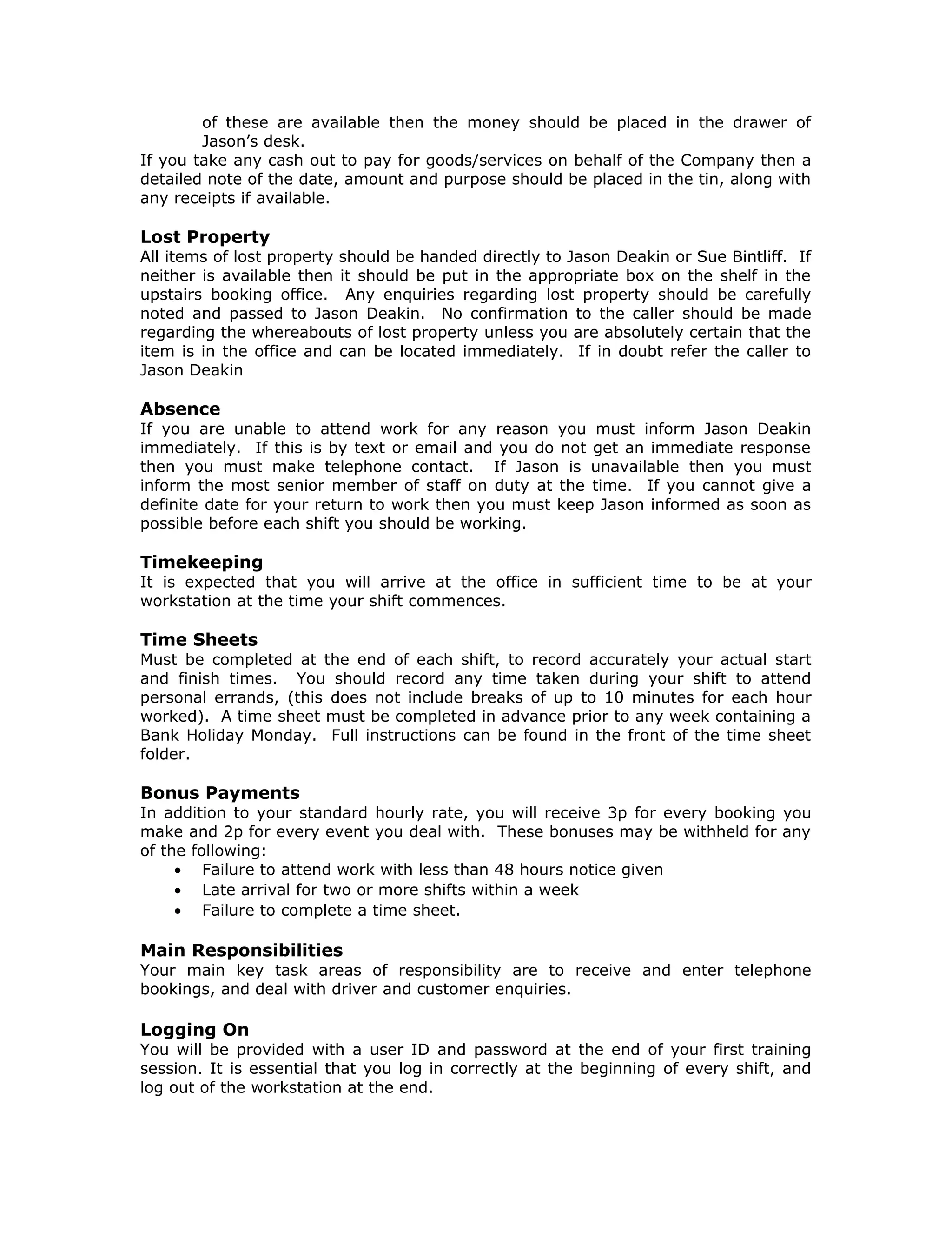 Staff rules and regulations | DOC