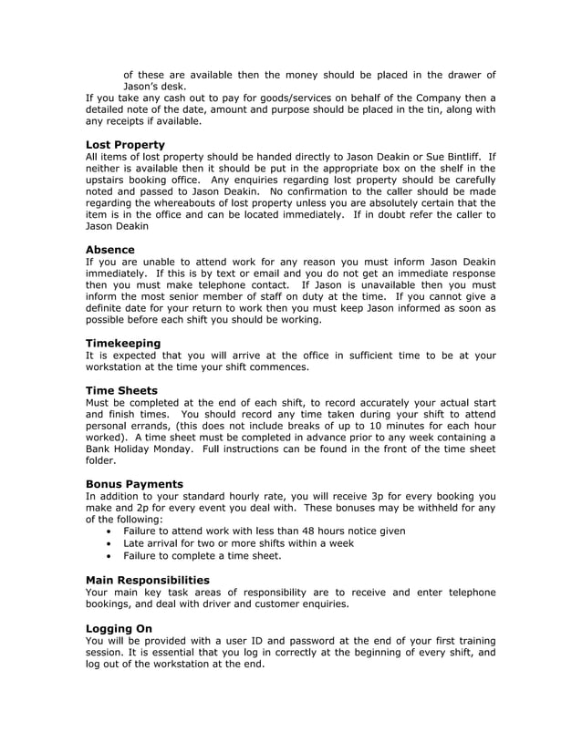 Staff rules and regulations | DOC