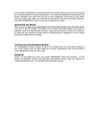 Staff rules and regulations | DOC