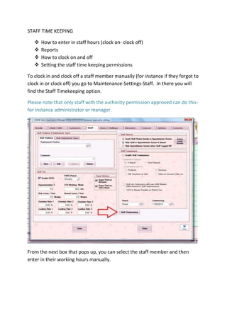 Staff time keeping | DOCX