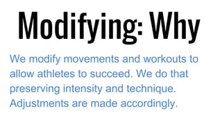 Modifying Movements | PPT