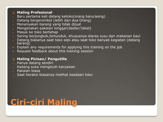 Staff training penanganan dini barang hilang | PPTX