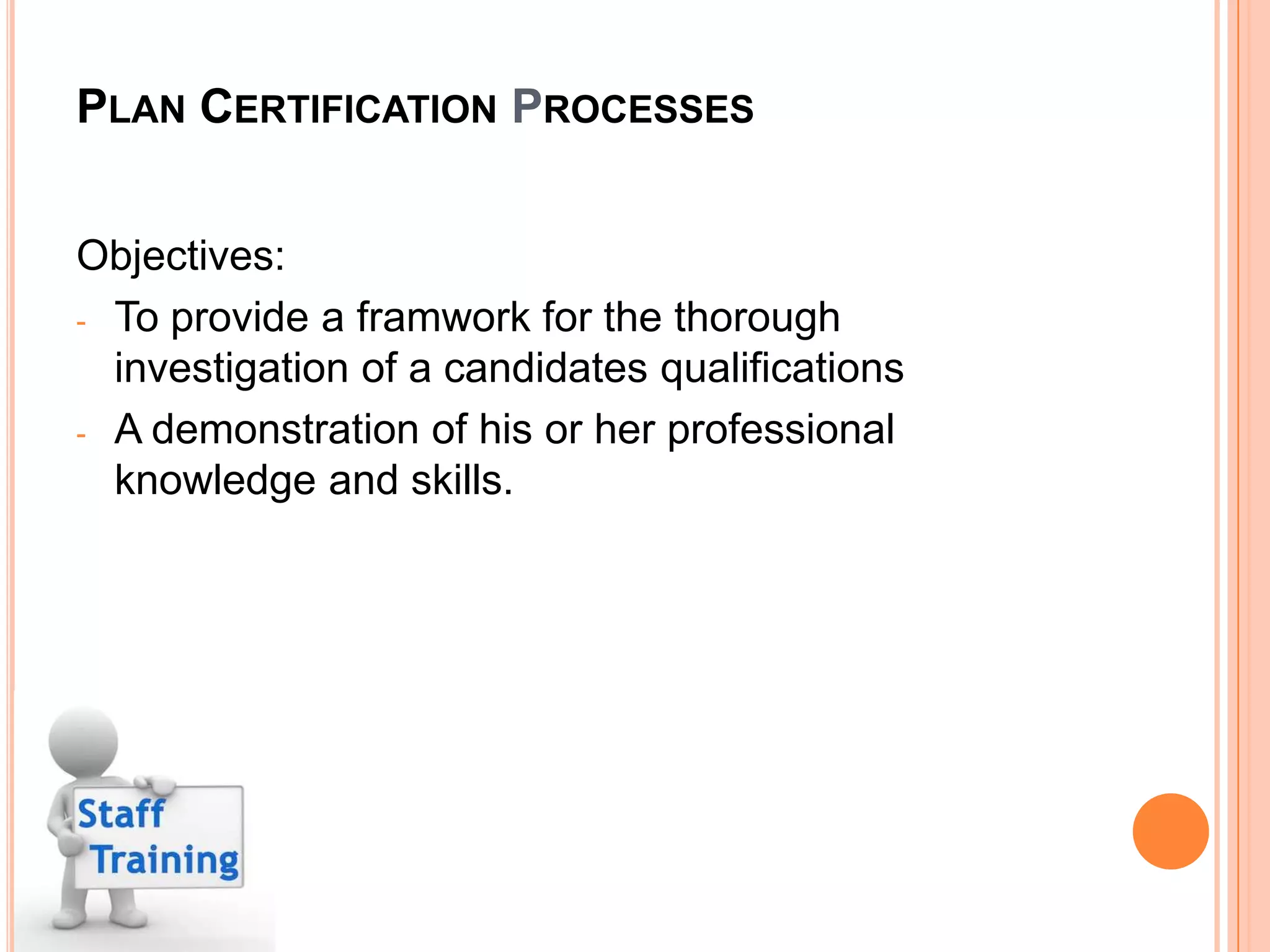 Staff training & certification | PPTX
