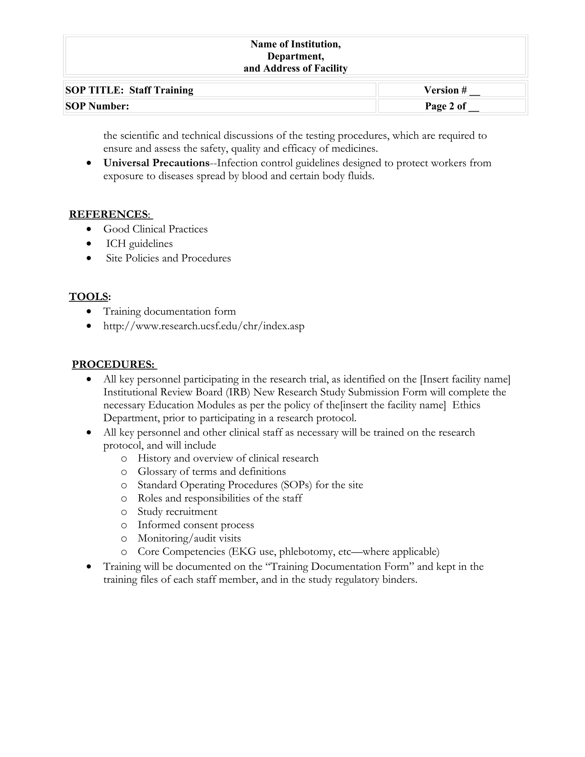 SOP - Staff Training: Developing Effective Standard Operating ...