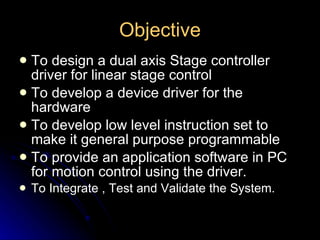 Design and Implementation of Multi-Axis Programmable Stage Controller ...