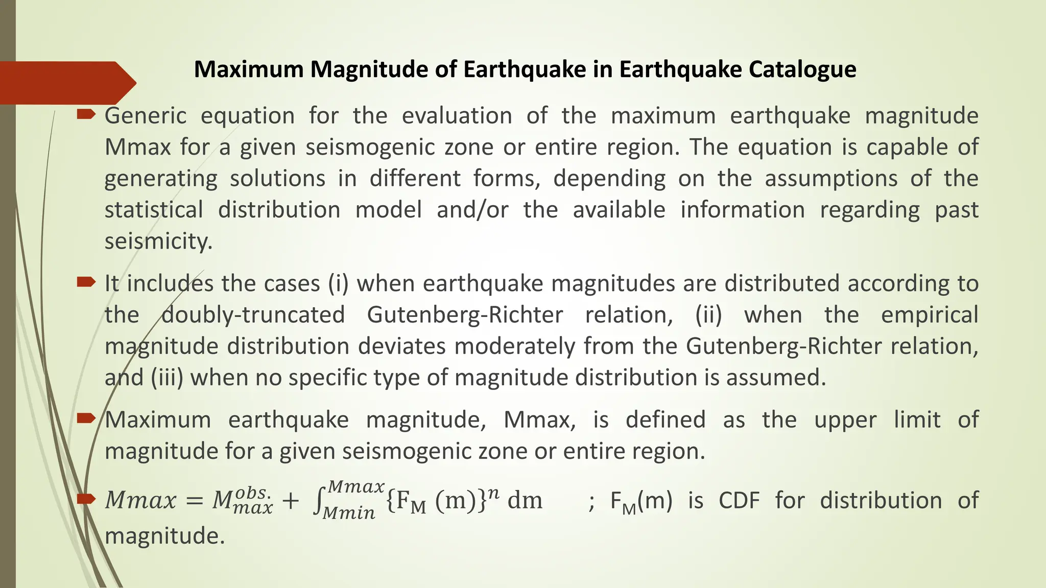 Seismic hazard calculation, PSHA calculation | PPTX