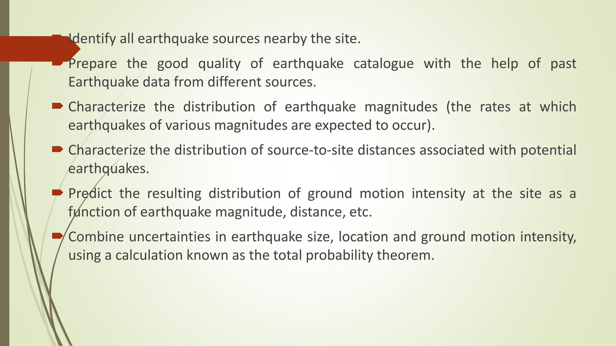 Seismic hazard calculation, PSHA calculation | PPTX