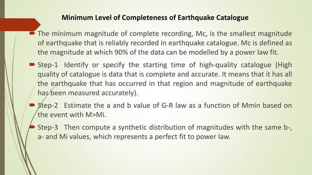 Seismic hazard calculation, PSHA calculation | PPTX | Geology | Science