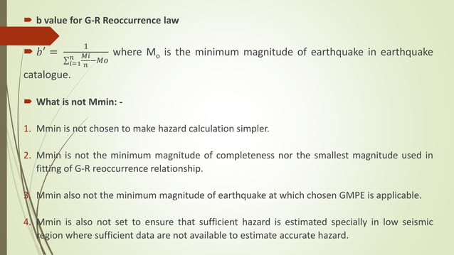 Seismic hazard calculation, PSHA calculation | PPTX | Geology | Science
