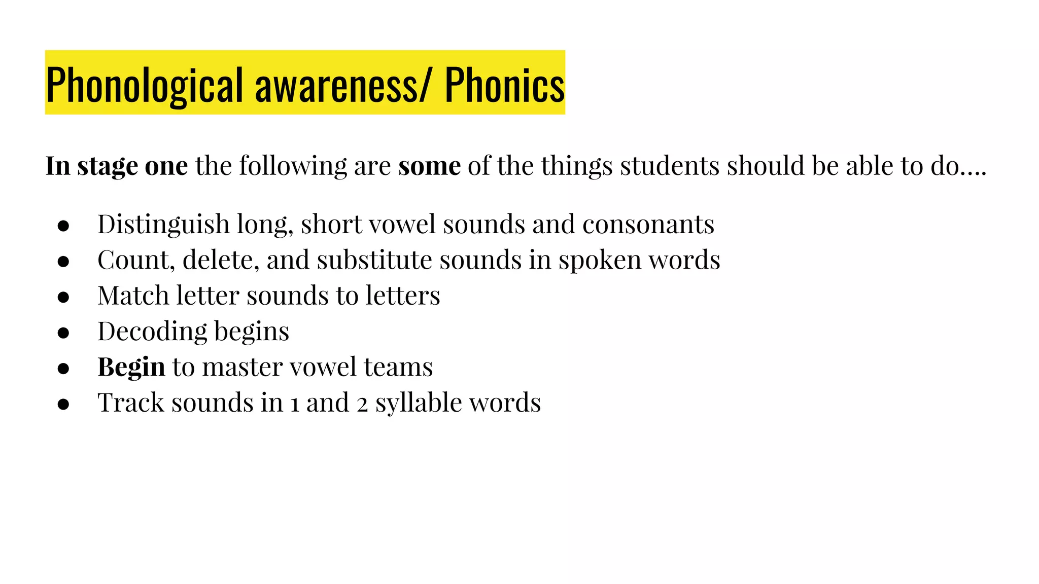 Stage 1 Literacy Development | PDF