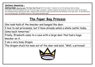 Stage 1 language unit the paper bag princess - whole document | PDF