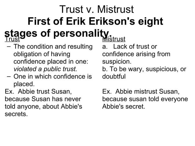 Tust vs. Mistrust | PPT