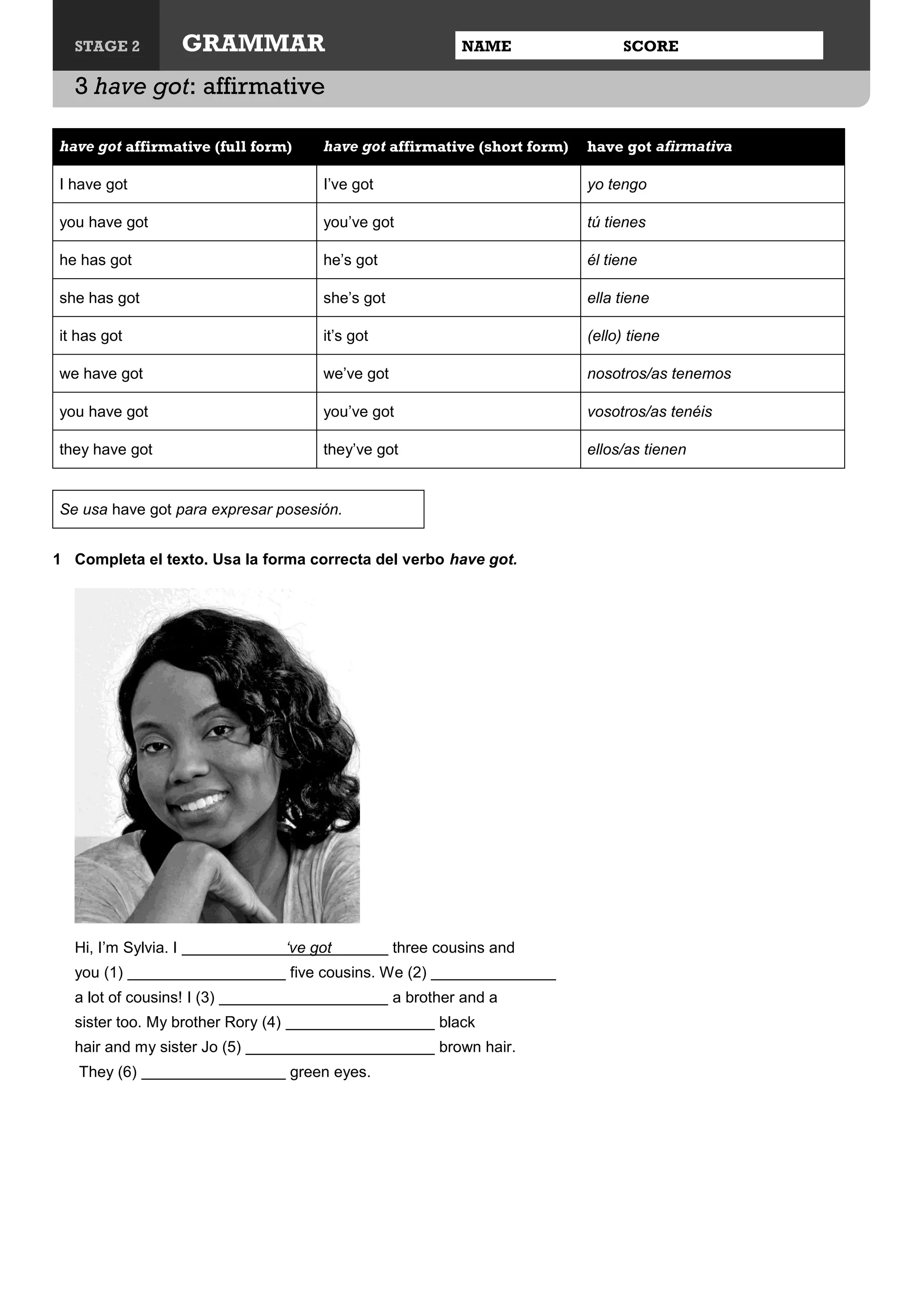 HAVE GOT 2 (AFFIRMATIVE) | PDF