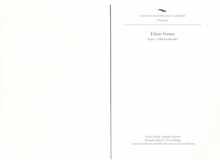 Stage3 ethan frome | PDF