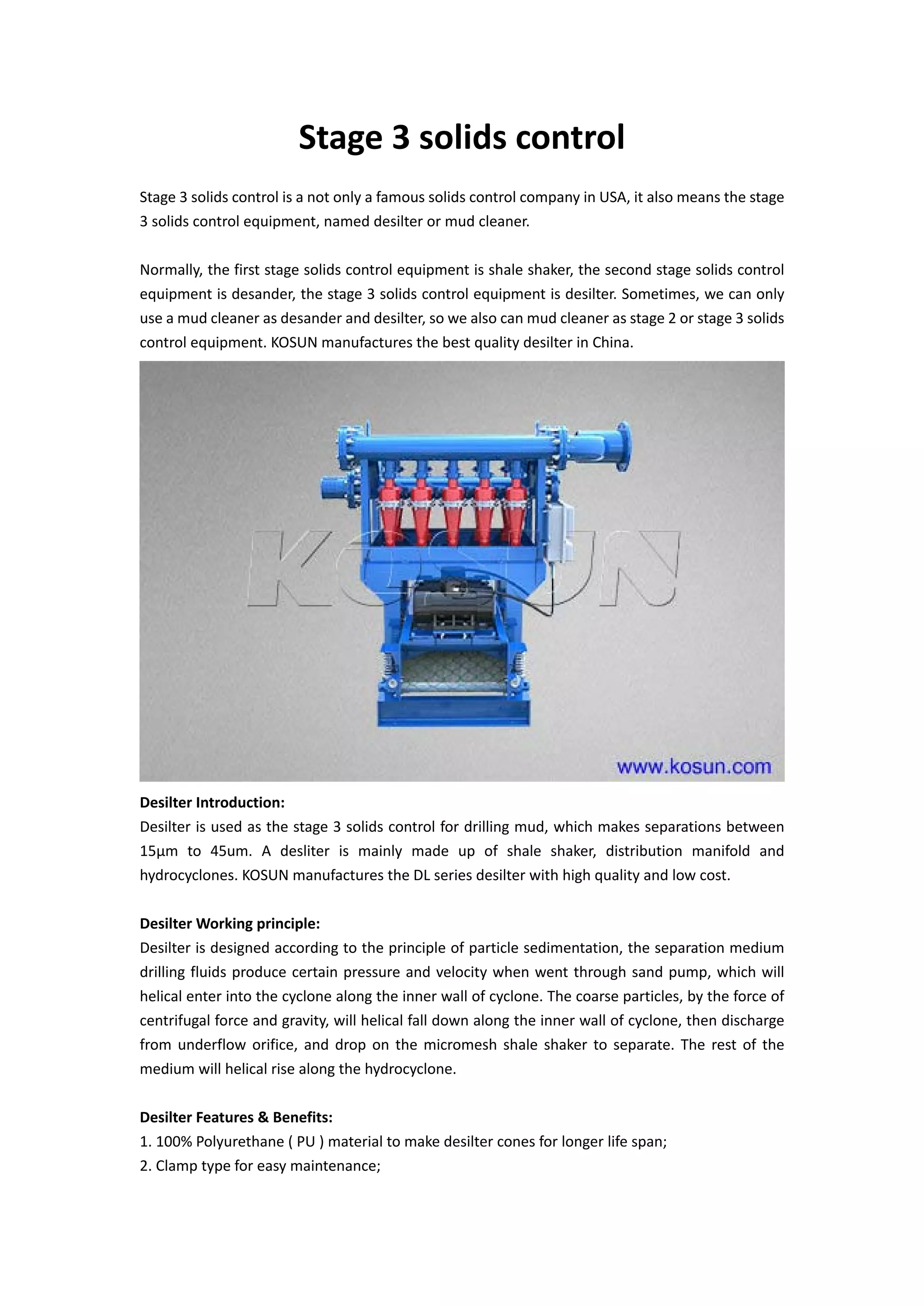 Stage 3 solids control | PDF