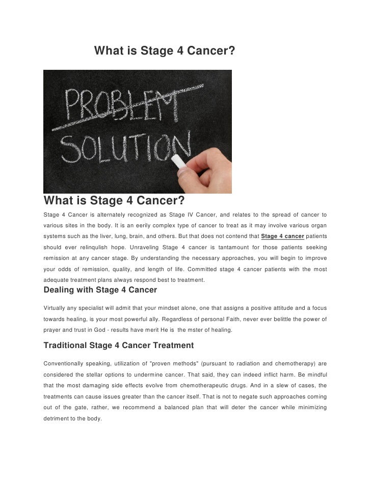 What Is Stage 4 Cancer what-is-stage-4-cancer
