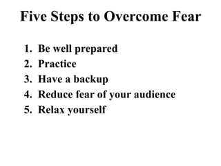 Stage Fear or Persistent Phobia Why Are You Afraid? | PPTX