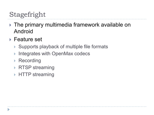 A slightly deeper dive into Stagefright | PPTX | Digital Audio ...