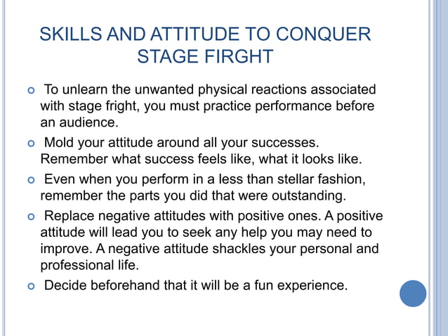 Stage fright | PPTX