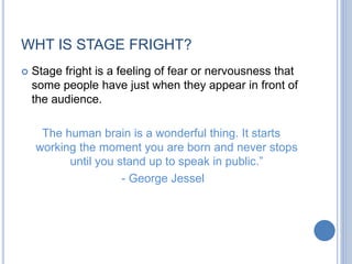 Stage fright | PPTX