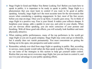 Stage fright strategies | PPT