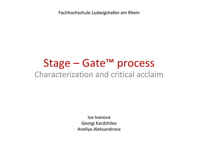 Stage gate process | PPT
