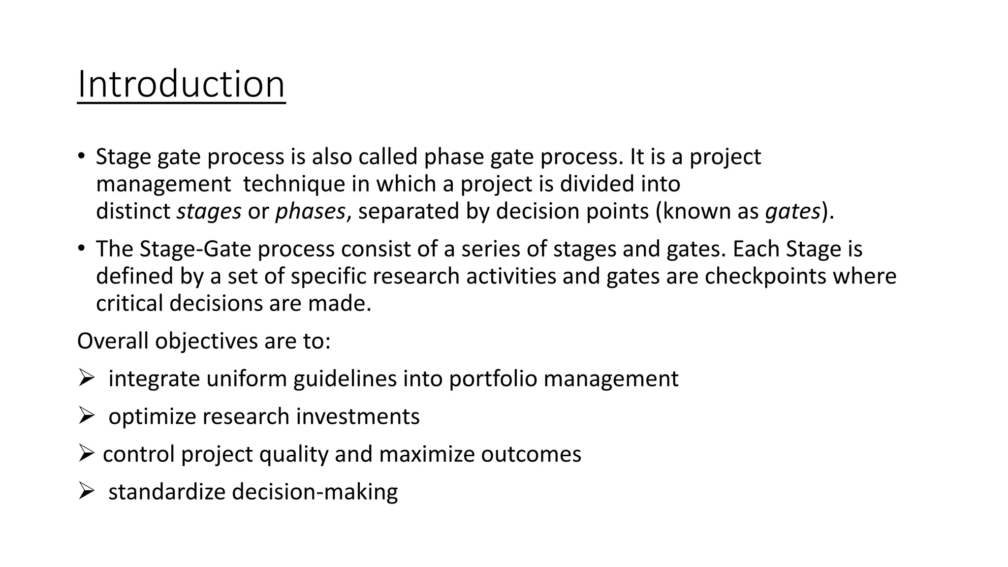 Stage gate process | PPTX