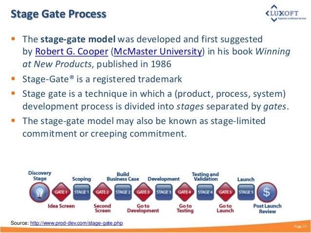 Stage gate process in IT product development
