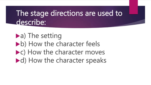 STAGE LAYOUT DIRECTION.pptx | Theater Venues | Attractions