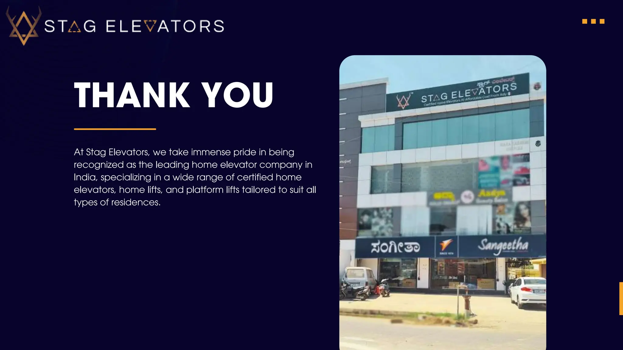 Stag Elevators | Leading Home Elevator Company in India | PPTX