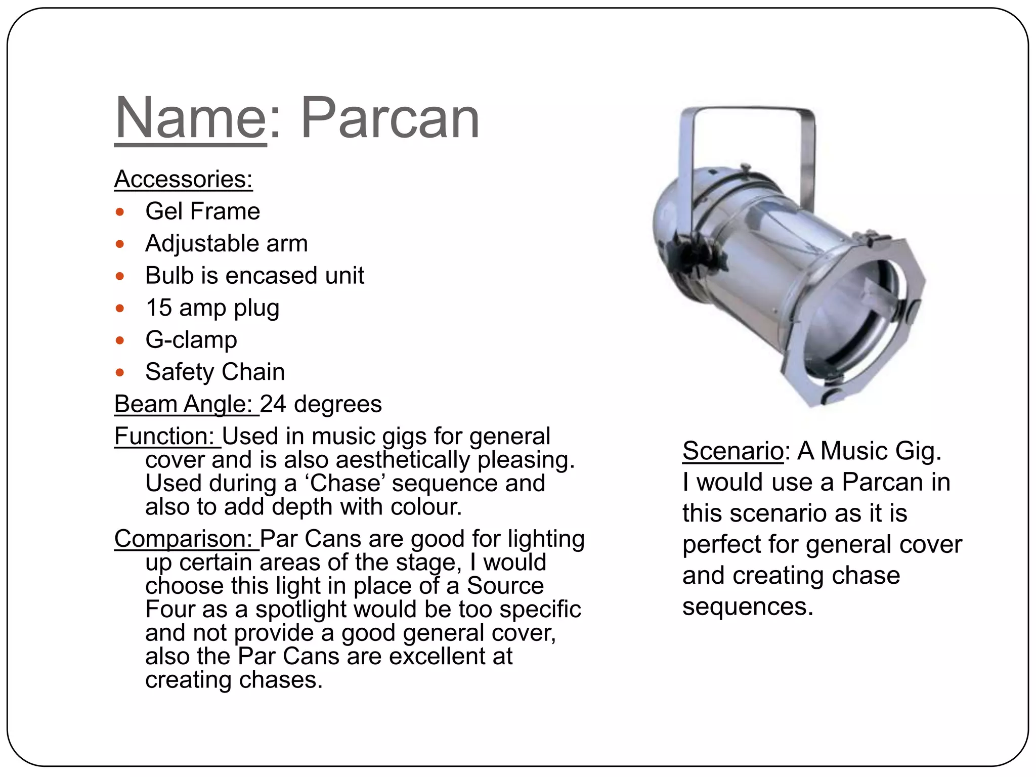Stage lighting powerpoint | PPTX