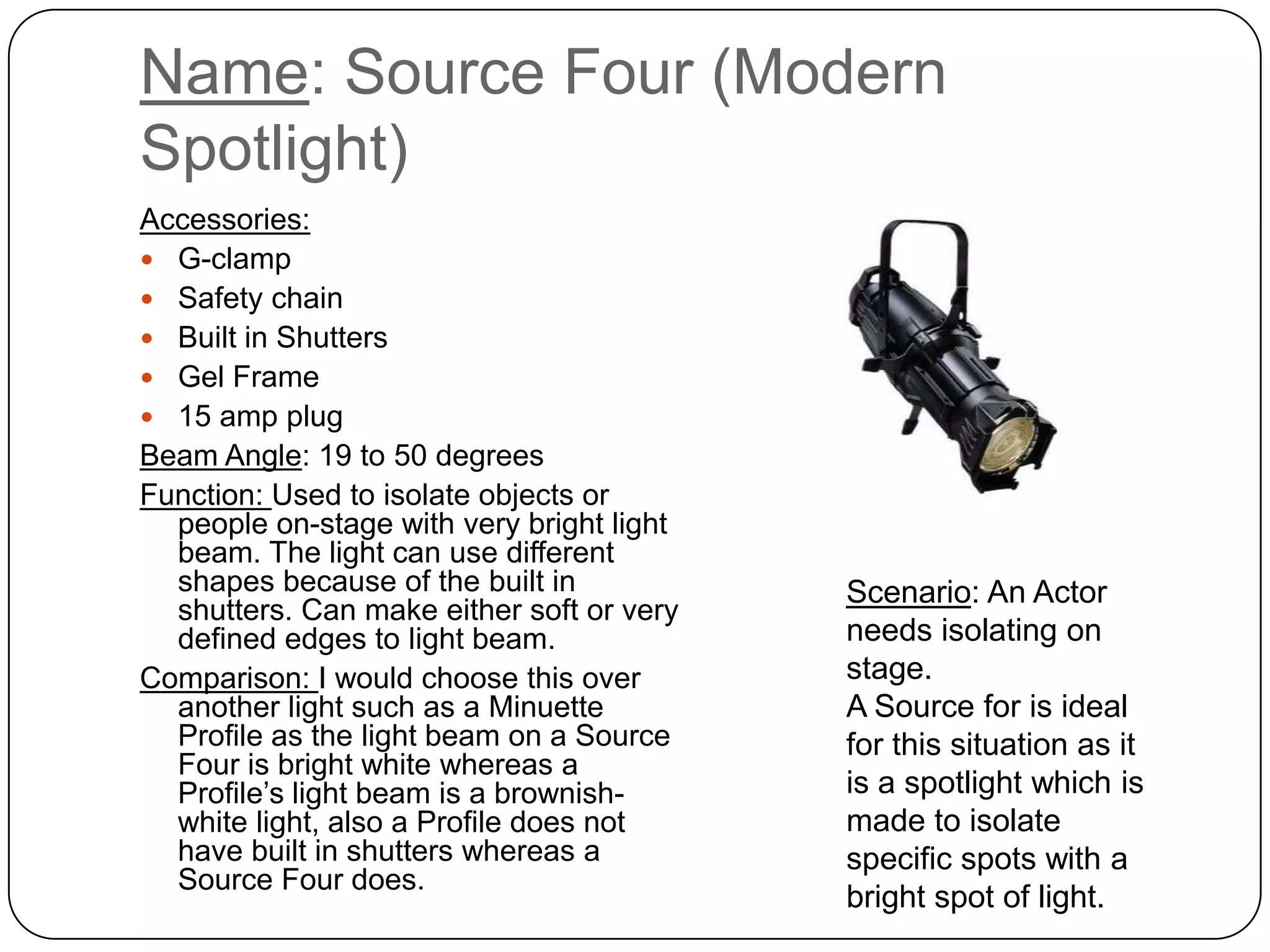 Stage lighting powerpoint | PPTX