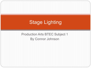 Stage lighting powerpoint | PPTX