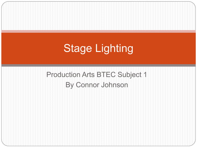 Stage lighting powerpoint | PPTX