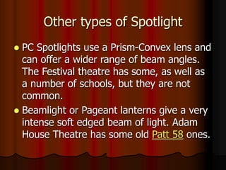 The Theory and Practice of Stage Lighting | PPT | Theater Venues ...