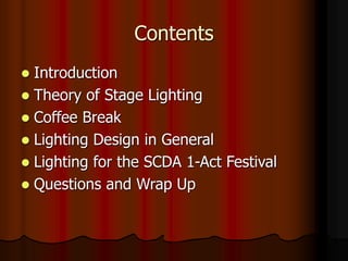 The Theory and Practice of Stage Lighting | PPT