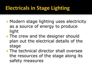 Stage Lighting Technology and the Design Process | PPTX
