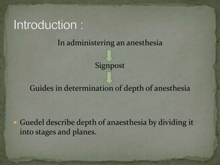 Stage of anesthesia | PPTX