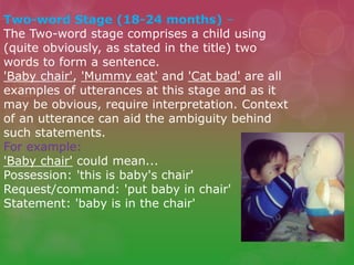 Stage of first lang.acq. | PPT
