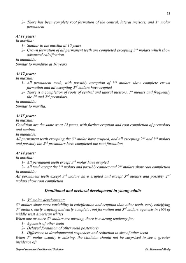Stage of permanent dentition and Occlusion.pdf