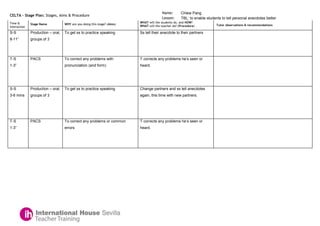 Example of a CELTA stage plan | DOC