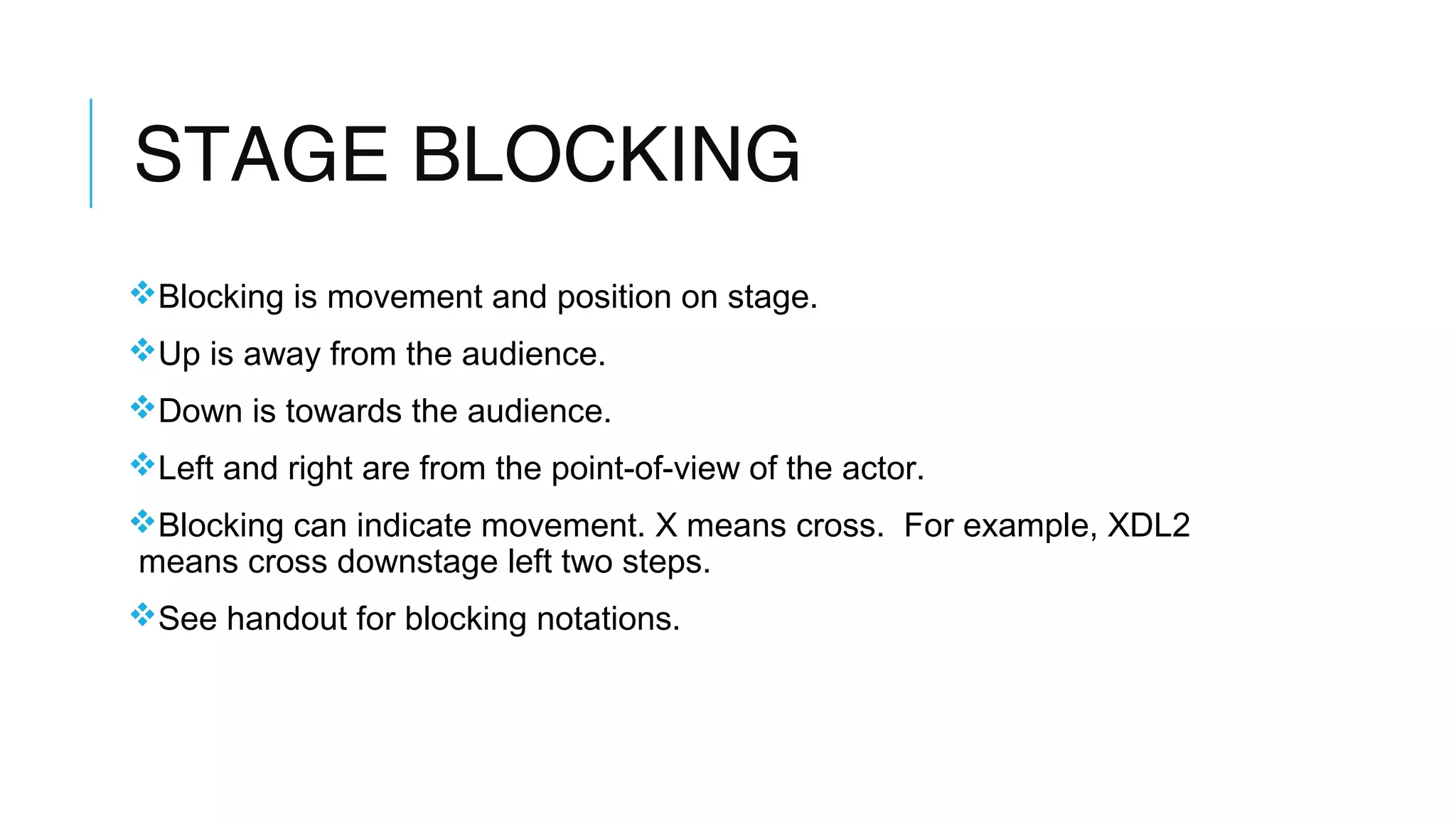 Stage positions | PPT