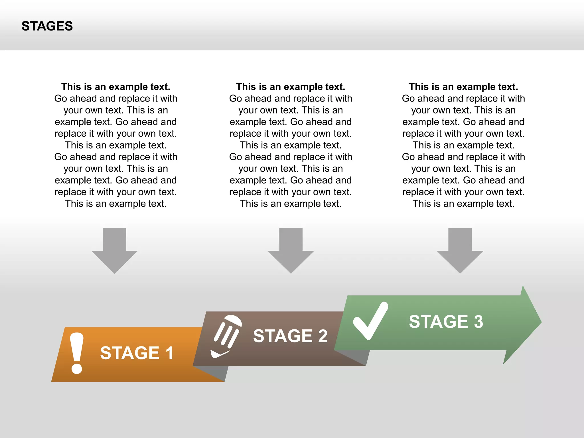 Stage with Icons Diagrams (for PowerPoint and Google Slides) | PPTX