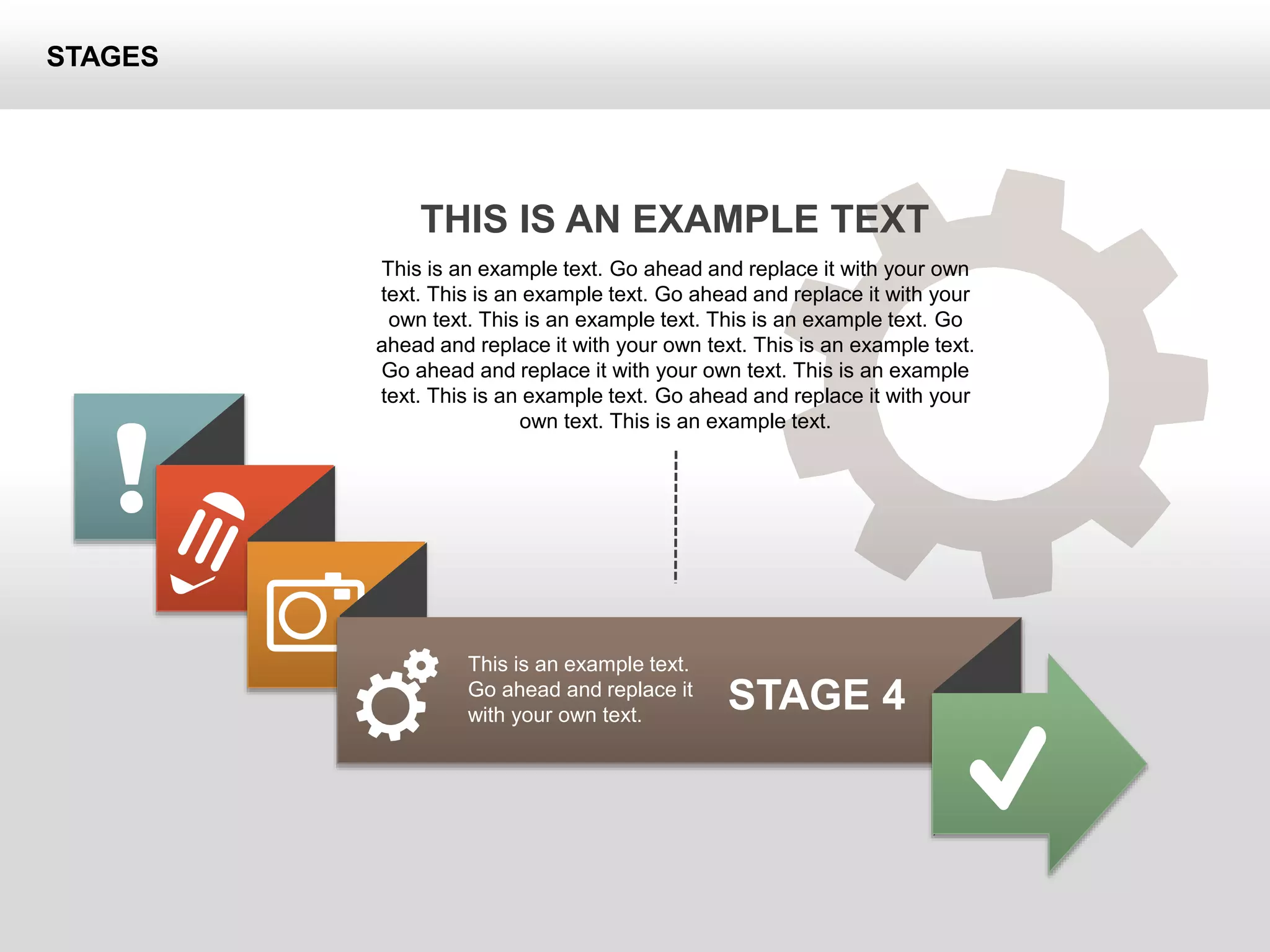 Stage with Icons Diagrams (for PowerPoint and Google Slides) | PPTX