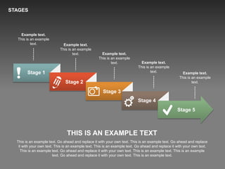 Stage with Icons Diagrams (for PowerPoint and Google Slides) | PPTX
