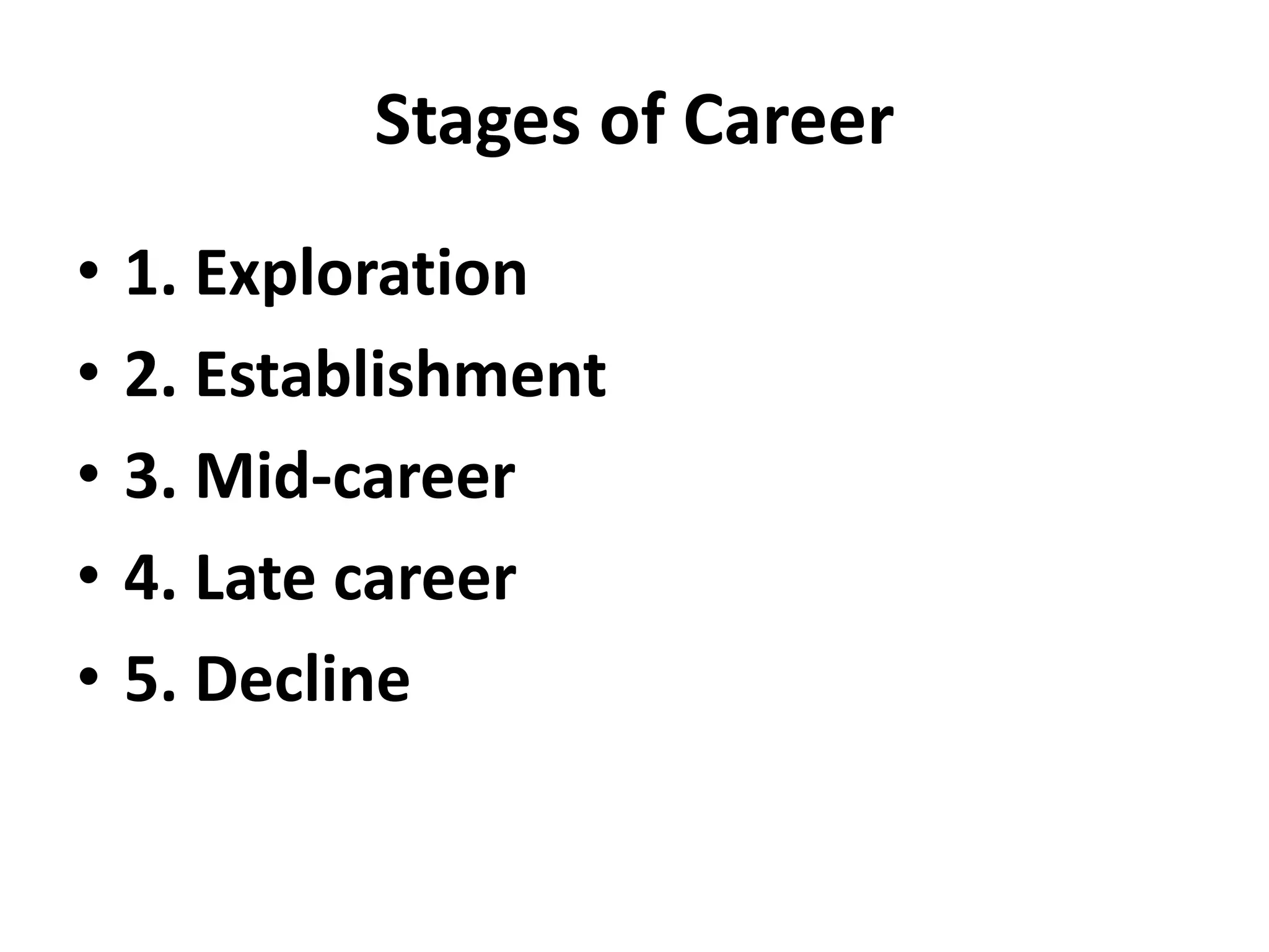 Stages of career | PPTX
